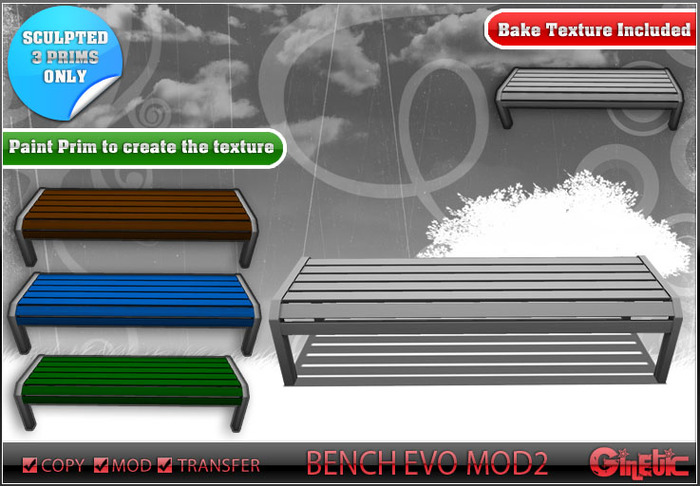 Second Life Marketplace - [G] Bench Evo mod2